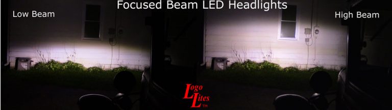 Focused Beam LED Headlights - Logo Lites